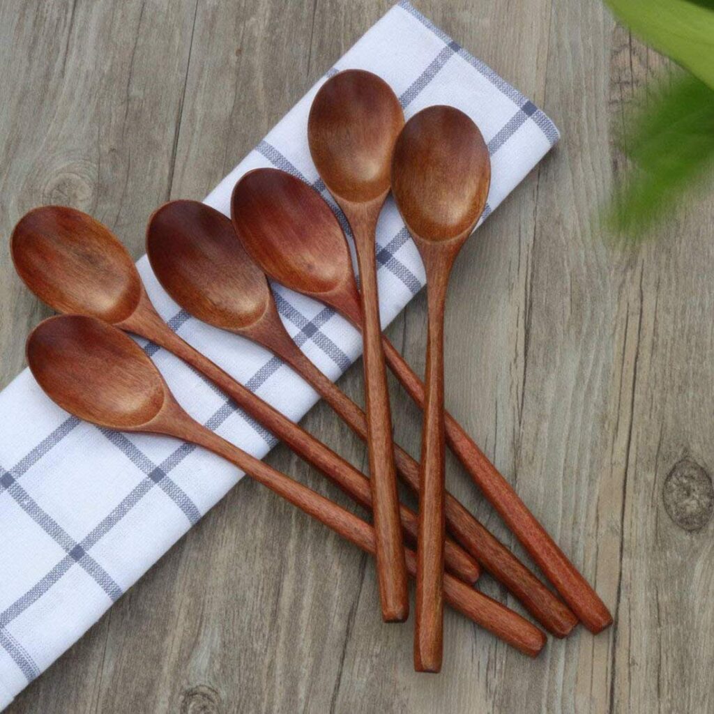 Japanese Long Handle Wood Spoon 6 set – M.S. EXPORT